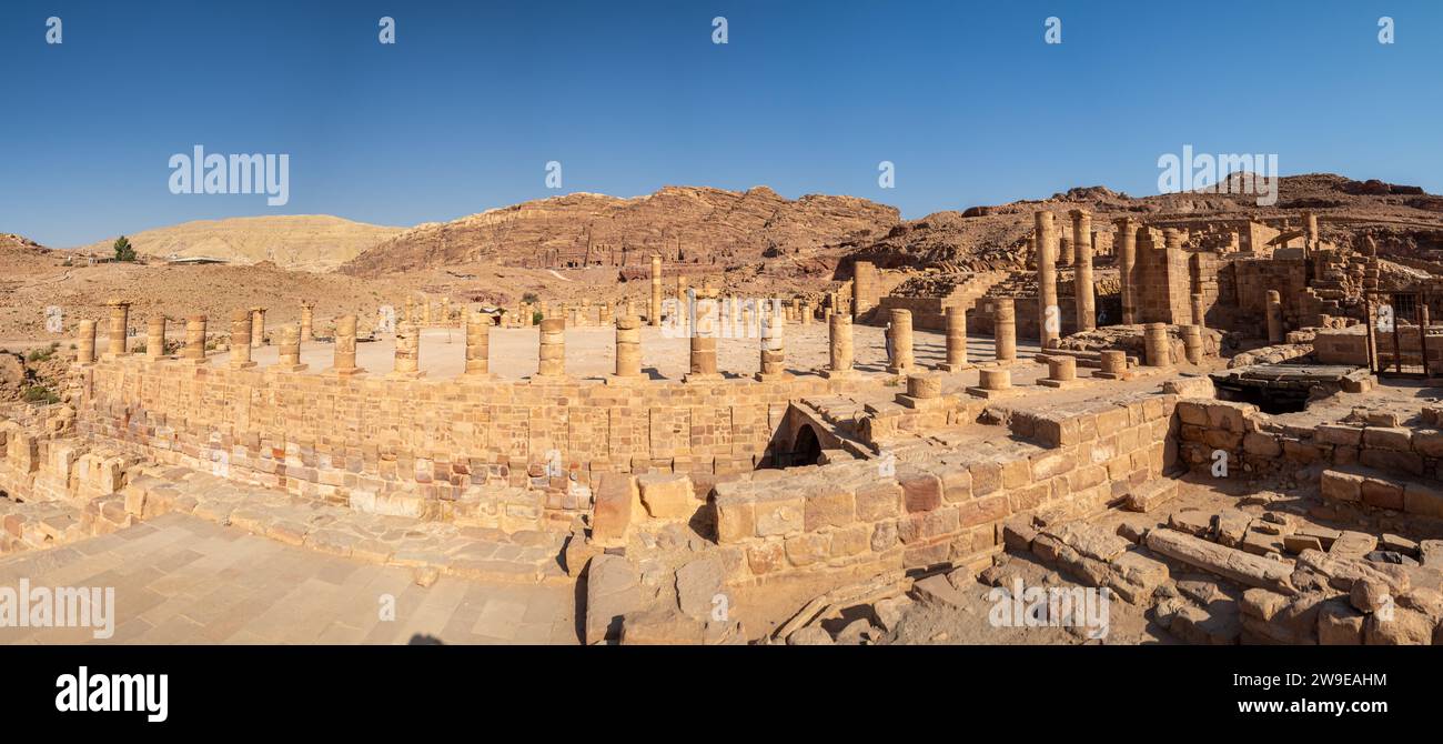 Petra historic and archaeological city carved from sandstone stone ...