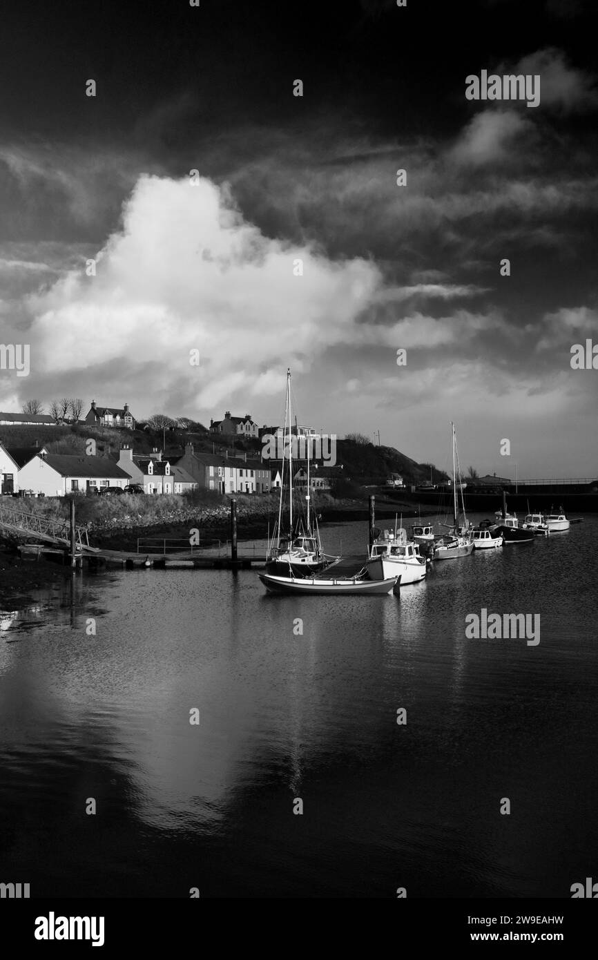 Fishing boats in the Harbour at Helmsdale village, east coast of ...