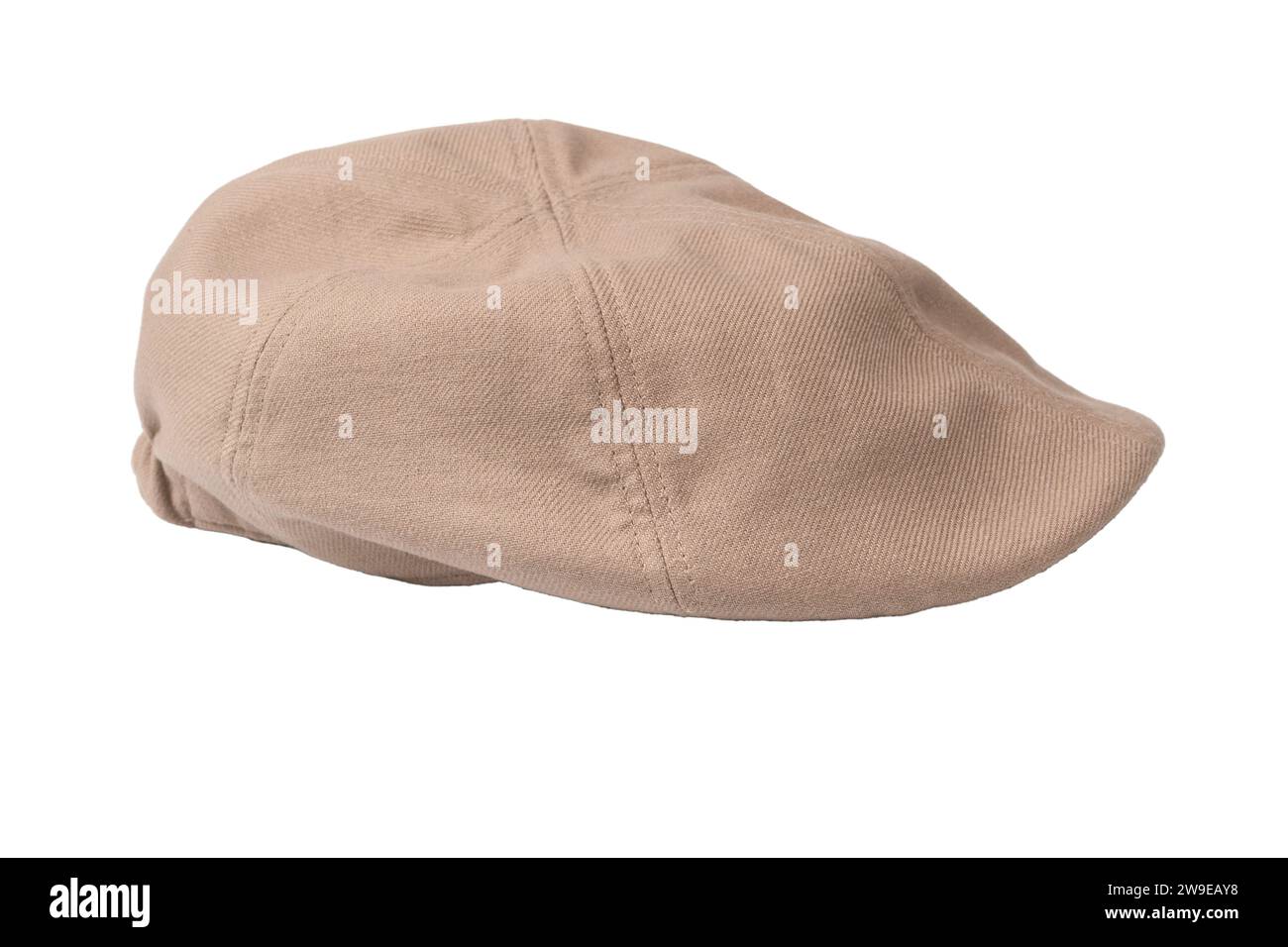 Light brown ascot cap isolated on a white background Stock Photo - Alamy