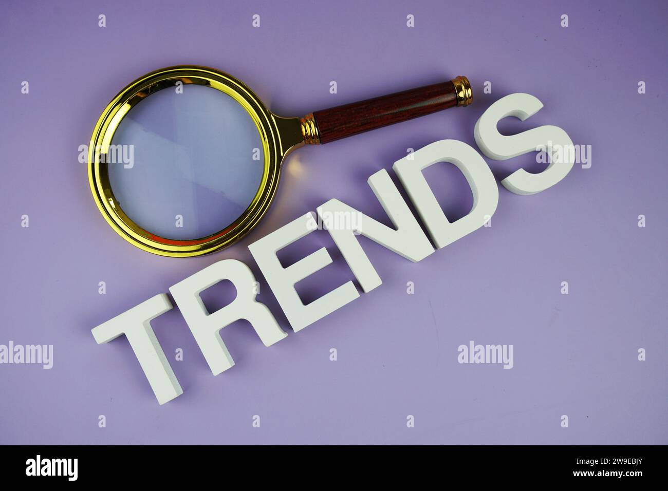 Trends alphabet letters with magnifying glass, business and education ...