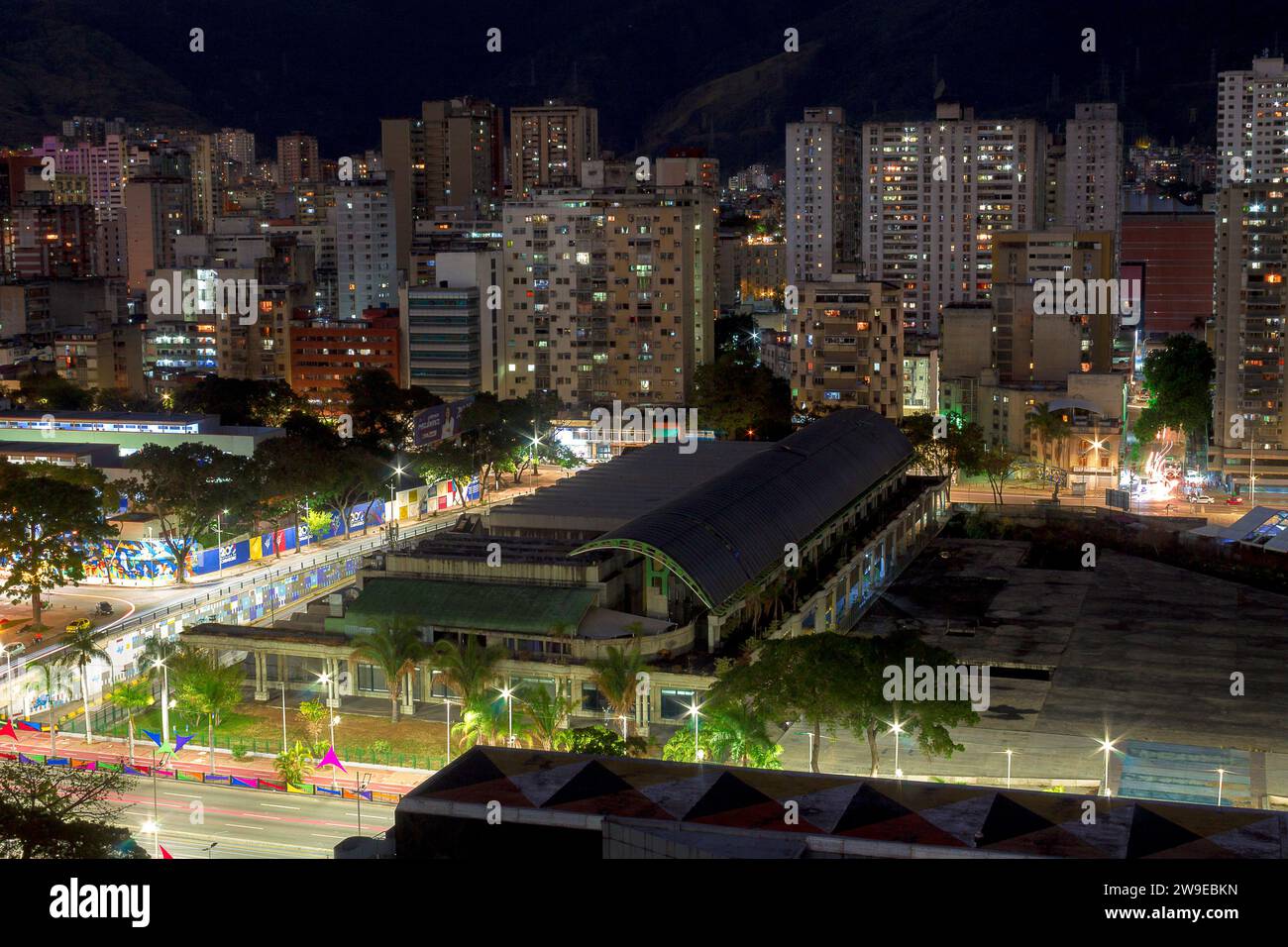 Caracas city center, Venezuela at night Stock Photo - Alamy