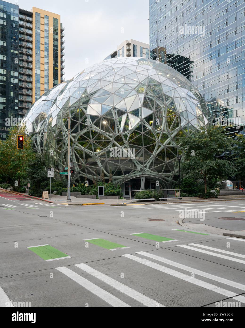 The Amazon Spheres in Seattle, Washington, United States Stock Photo ...