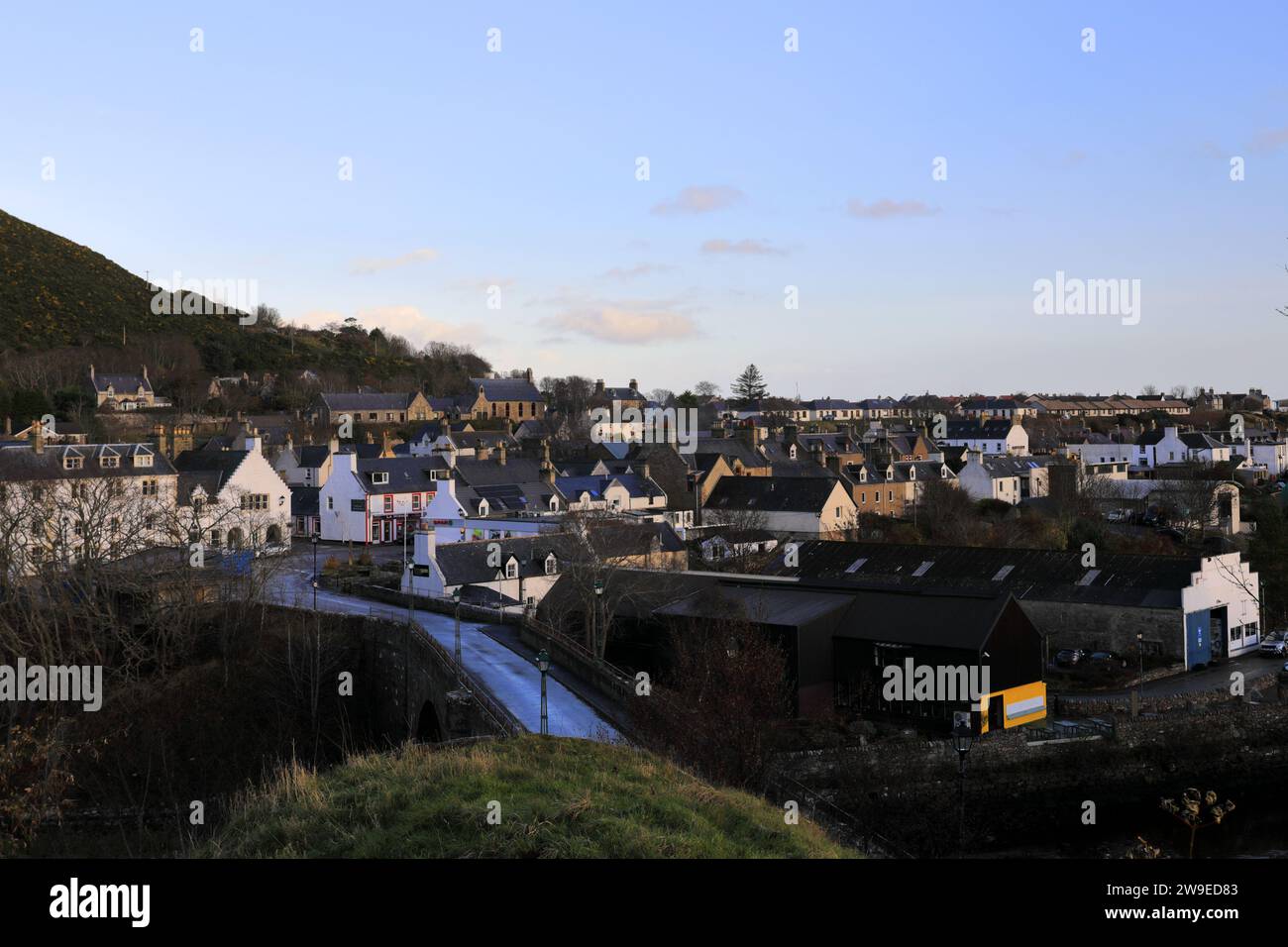 Fishing boats in the Harbour at Helmsdale village, east coast of ...