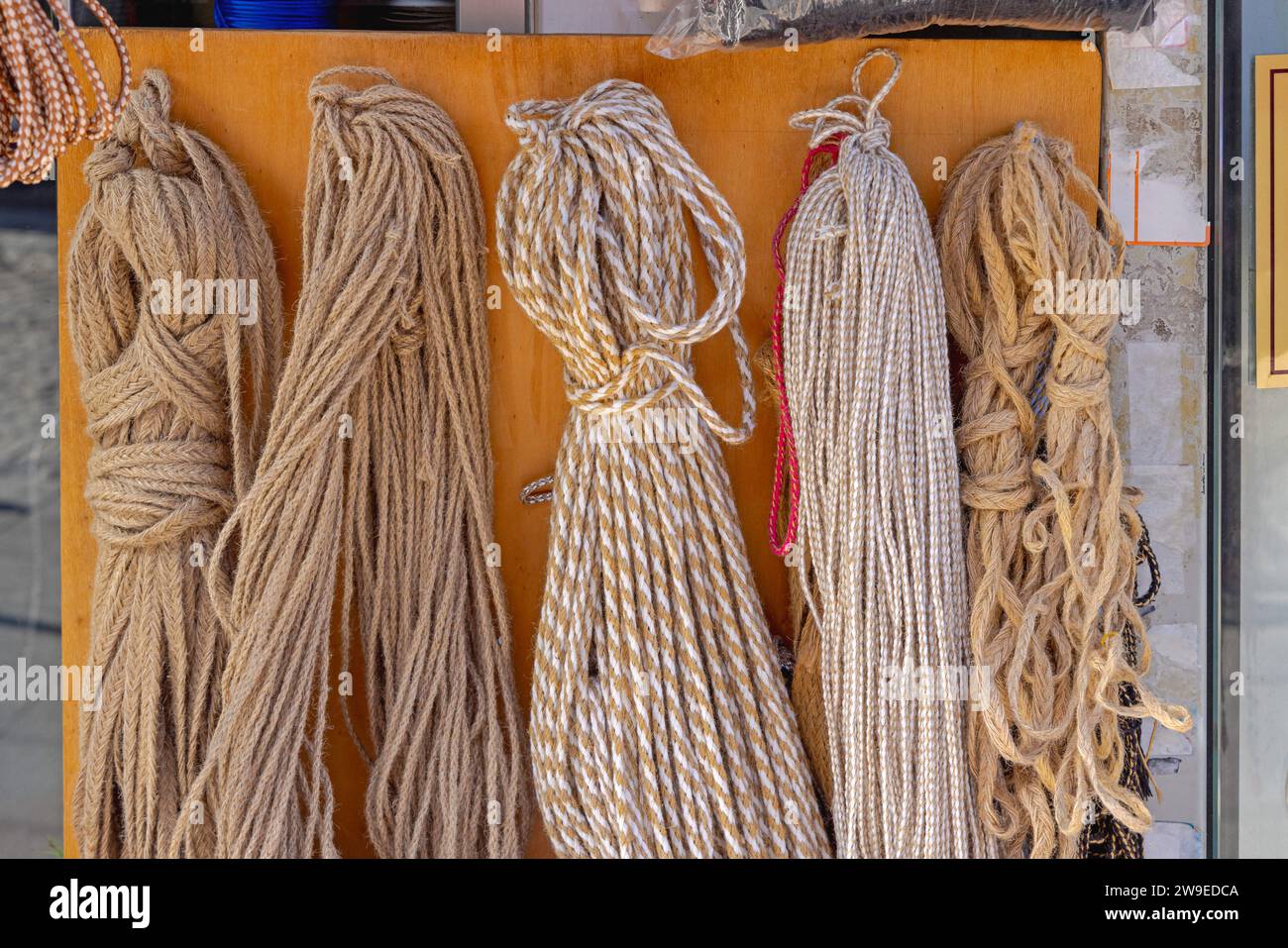 Variety of New Ropes Made From Natural Fiber Yarn Stock Photo - Alamy