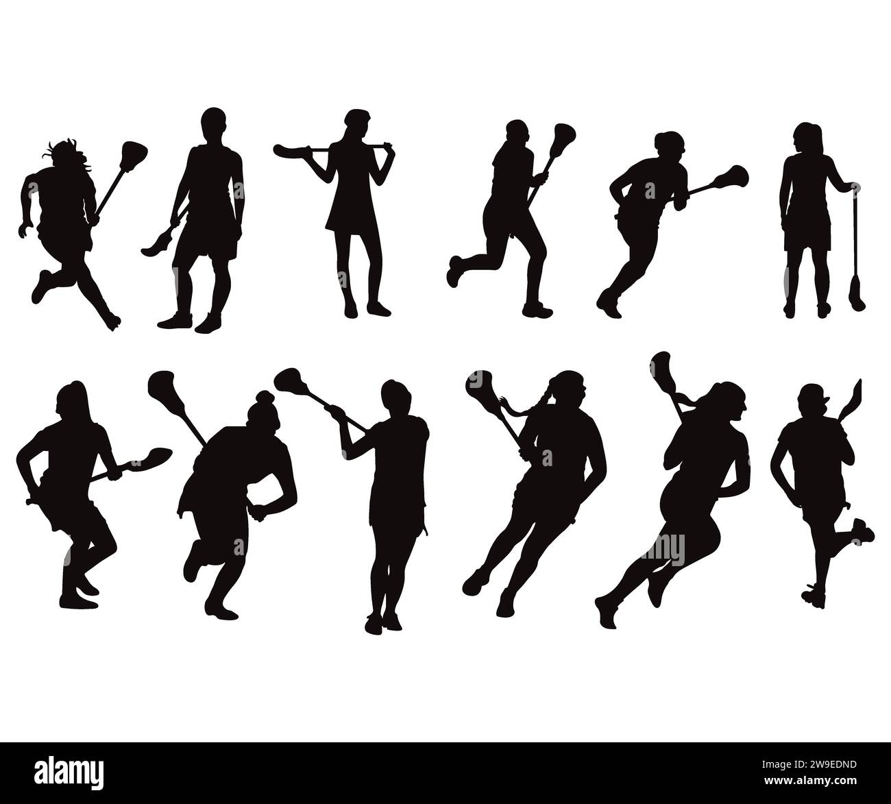 Lacrosse Women, Female Sports Clipart, Lacrosse Sticks, Lacrosse Womens ...