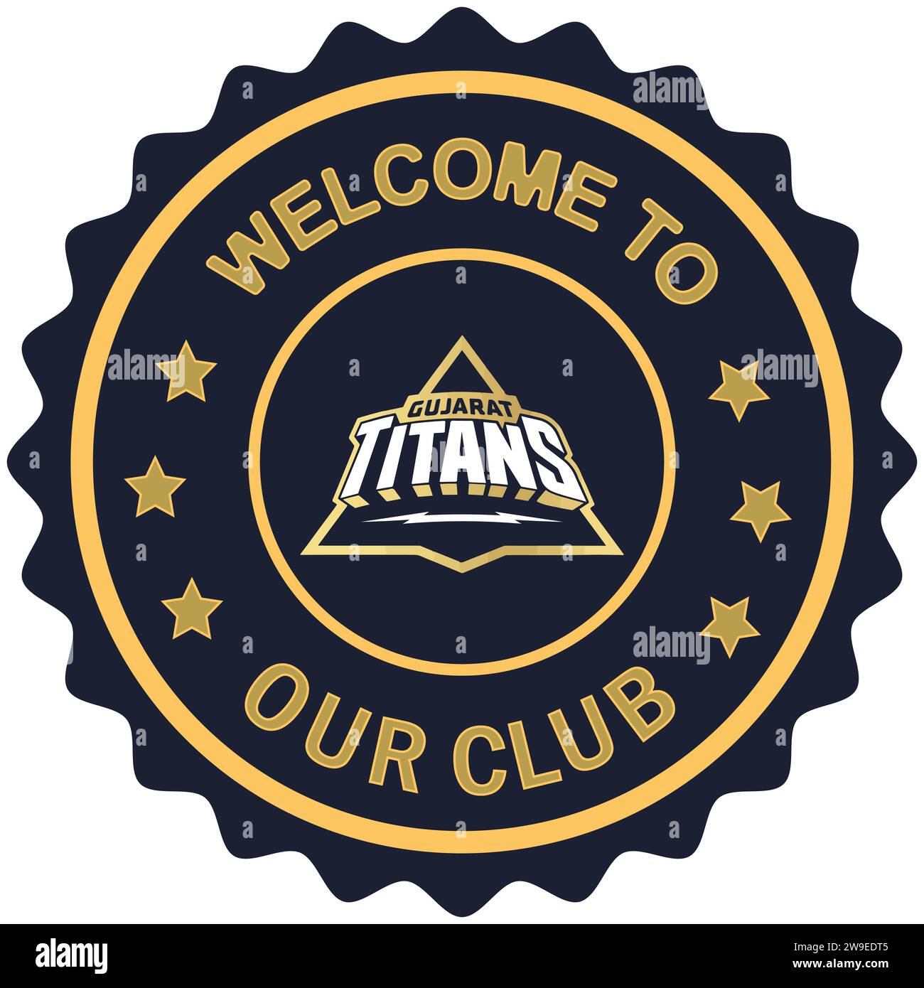Welcome to Gujarat Titans our club Colorful stamp and seal, Indian ...