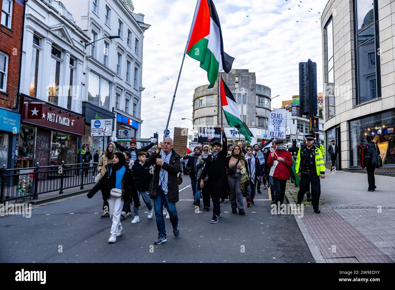 In a display of solidarity, around 200 people gathered at Brighton's ...