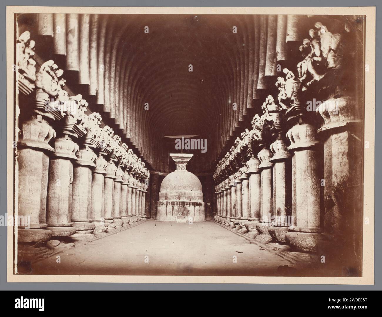 Chaitya in the Karli Caves Near Mumbai, Maharashtra, India, 1870 - 1890 ...