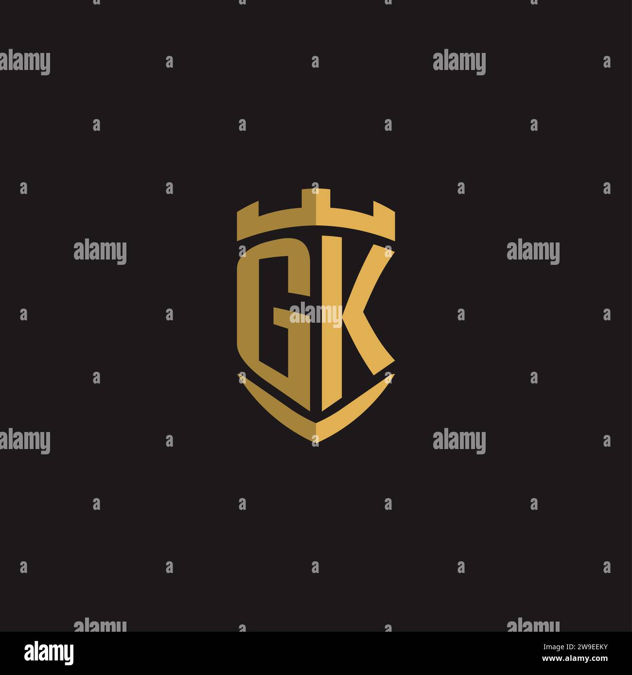Gk initials logo hi-res stock photography and images - Alamy