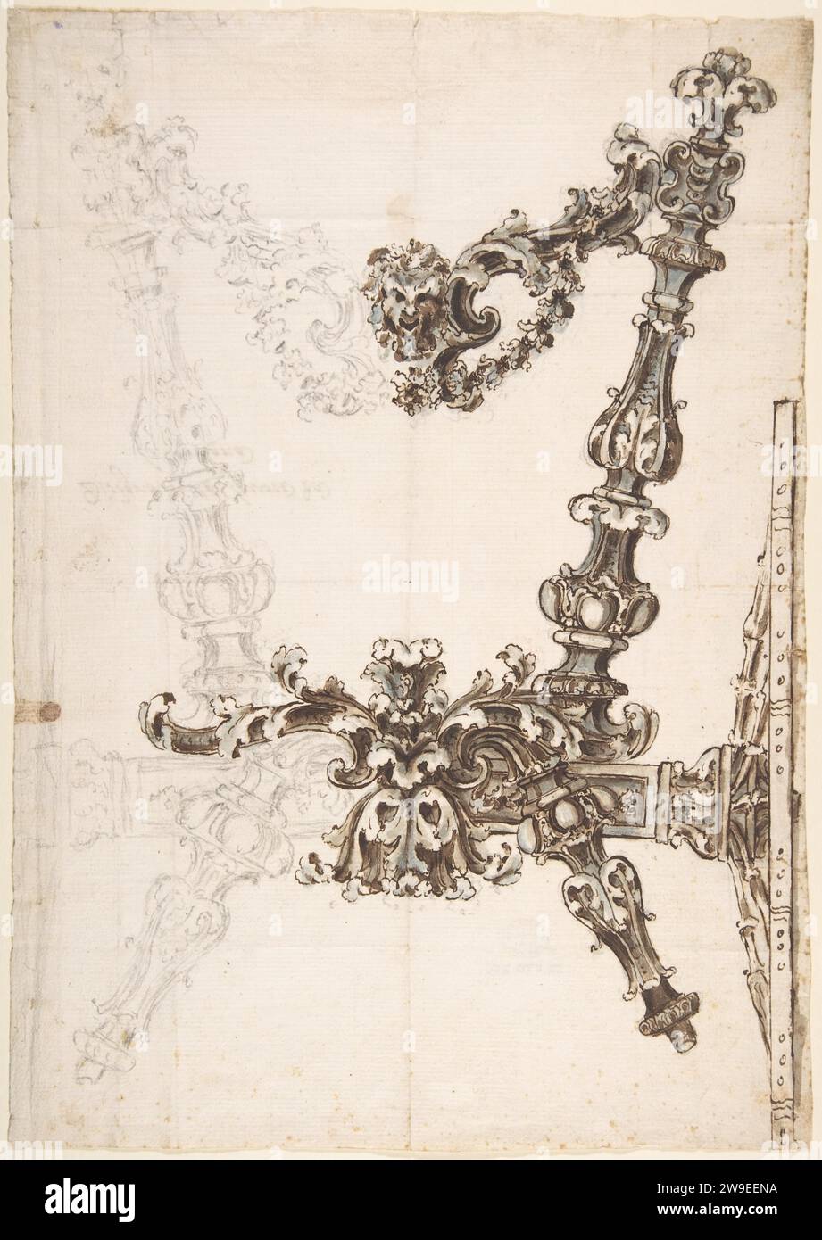 Frontal View of the Main Carved Wooden Structure of a Carriage 1952 by ...