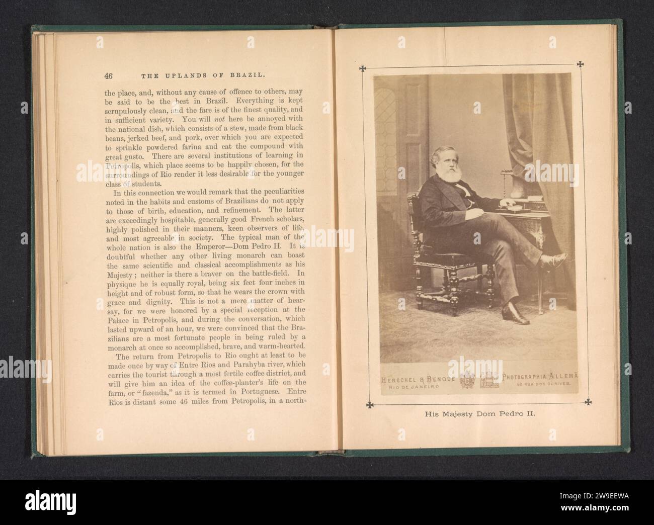 Portrait of Peter II of Brazil, Henschel & Benque, c. 1870 - in or ...
