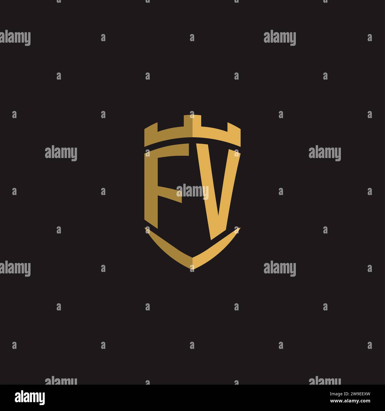 Fv initials logo hi-res stock photography and images - Alamy