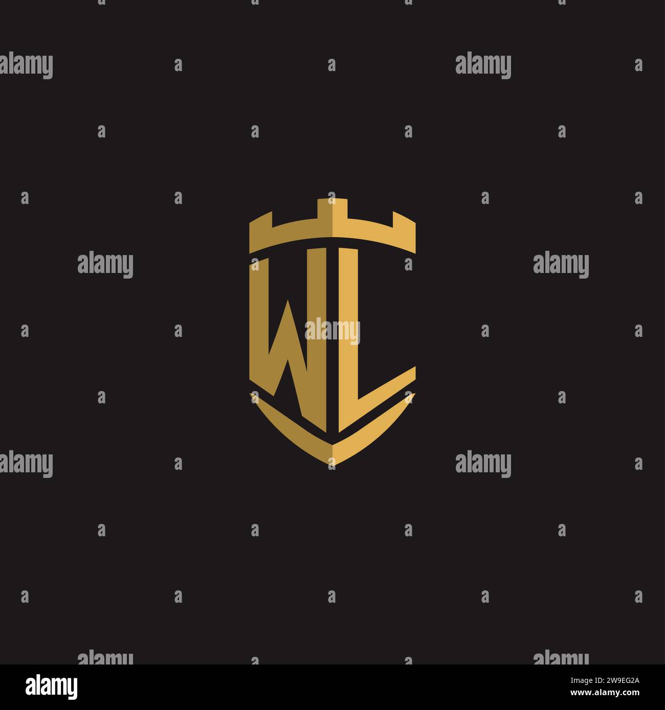 Wl initials logo hi-res stock photography and images - Alamy