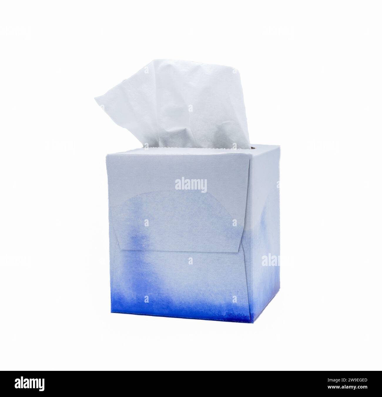 Opened Square cardboard box of tissue facial paper napkin for print ...