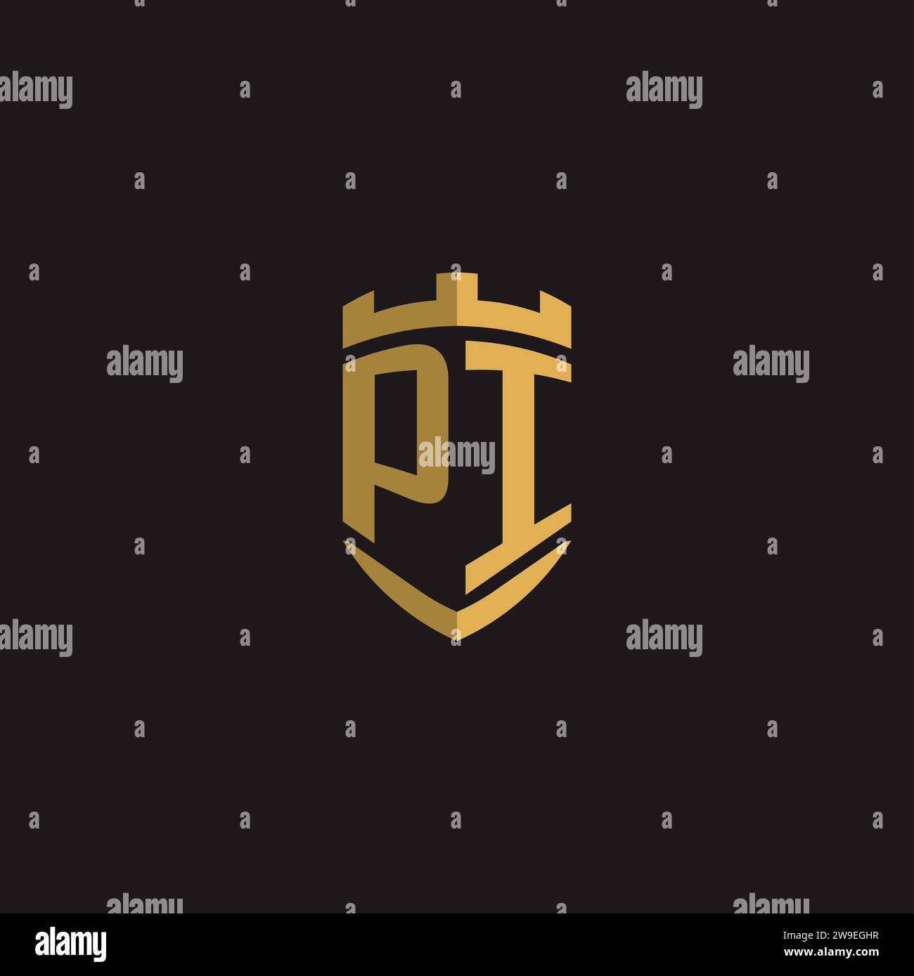 Pi initials logo hi-res stock photography and images - Alamy