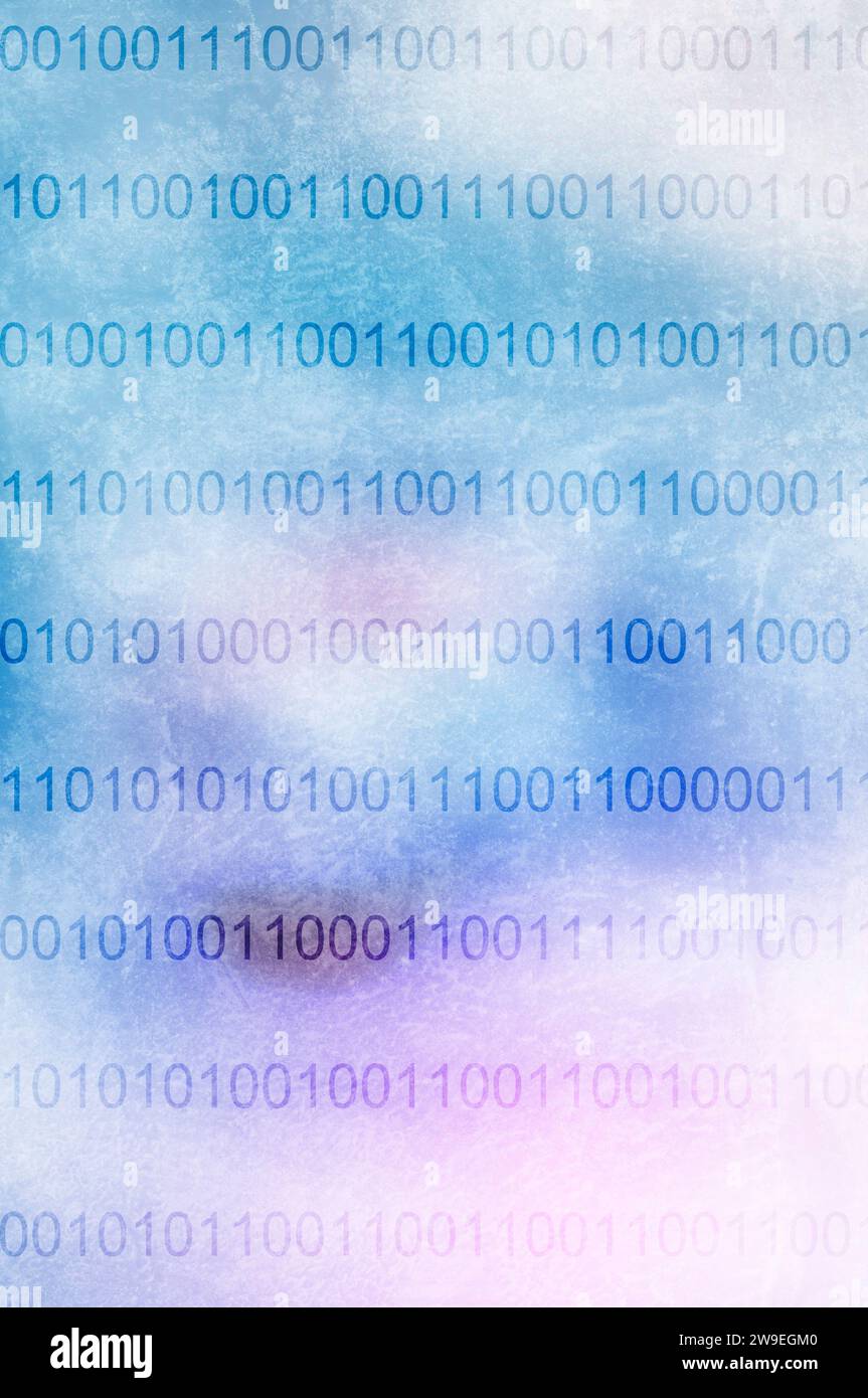 abstract technology background of binary digits Stock Photo - Alamy