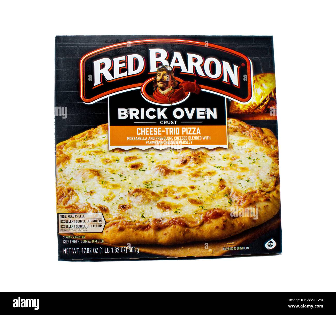 Ocala, Florida USA November 16, 2023. Red baron brick oven crust frozen ...