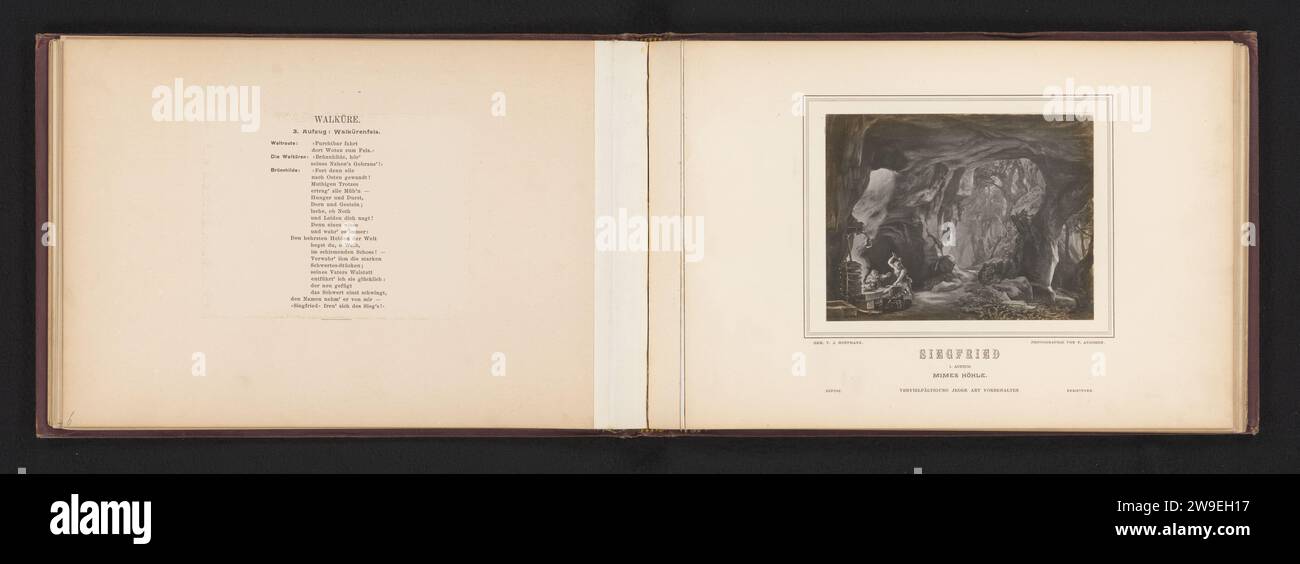 Photo production of a painting, representing Siegfried fores Het Zwaard ...