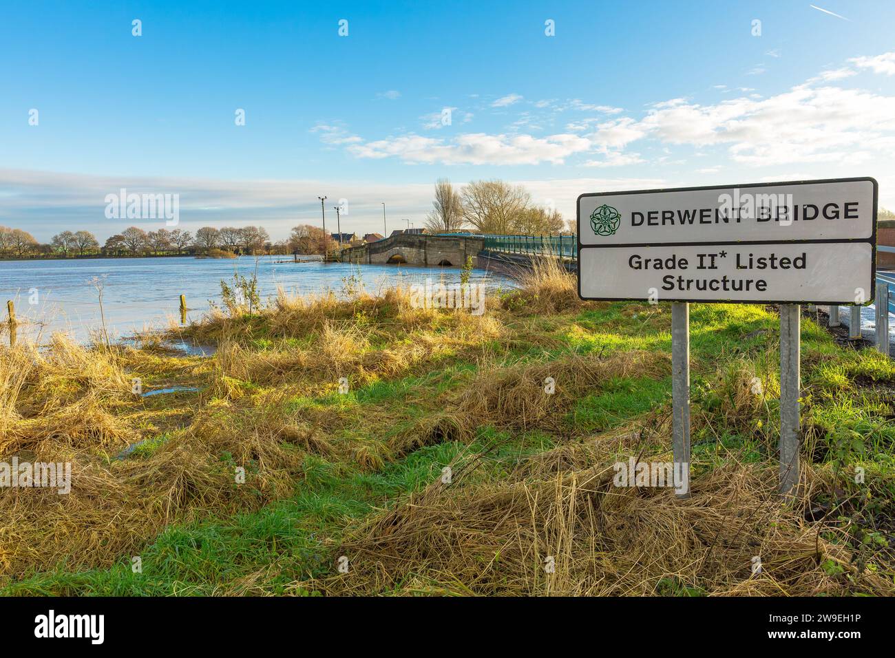 Bubwith, North Yorkshire, UK, 14 December 2023. Flooding of ...