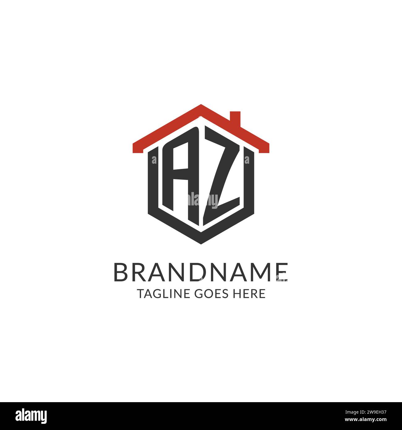 Logo initial letters az vector vectors hi-res stock photography and ...