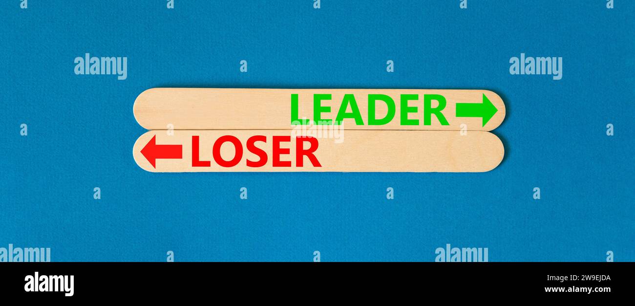 Leader or loser symbol. Concept word Leader or Loser on beautiful ...