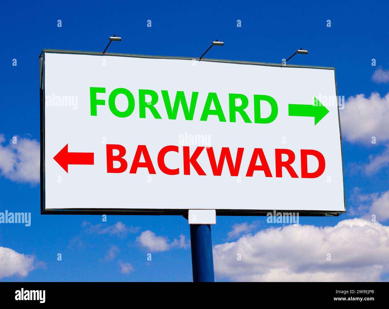 Forward or backward symbol. Concept word Forward or Backward on ...