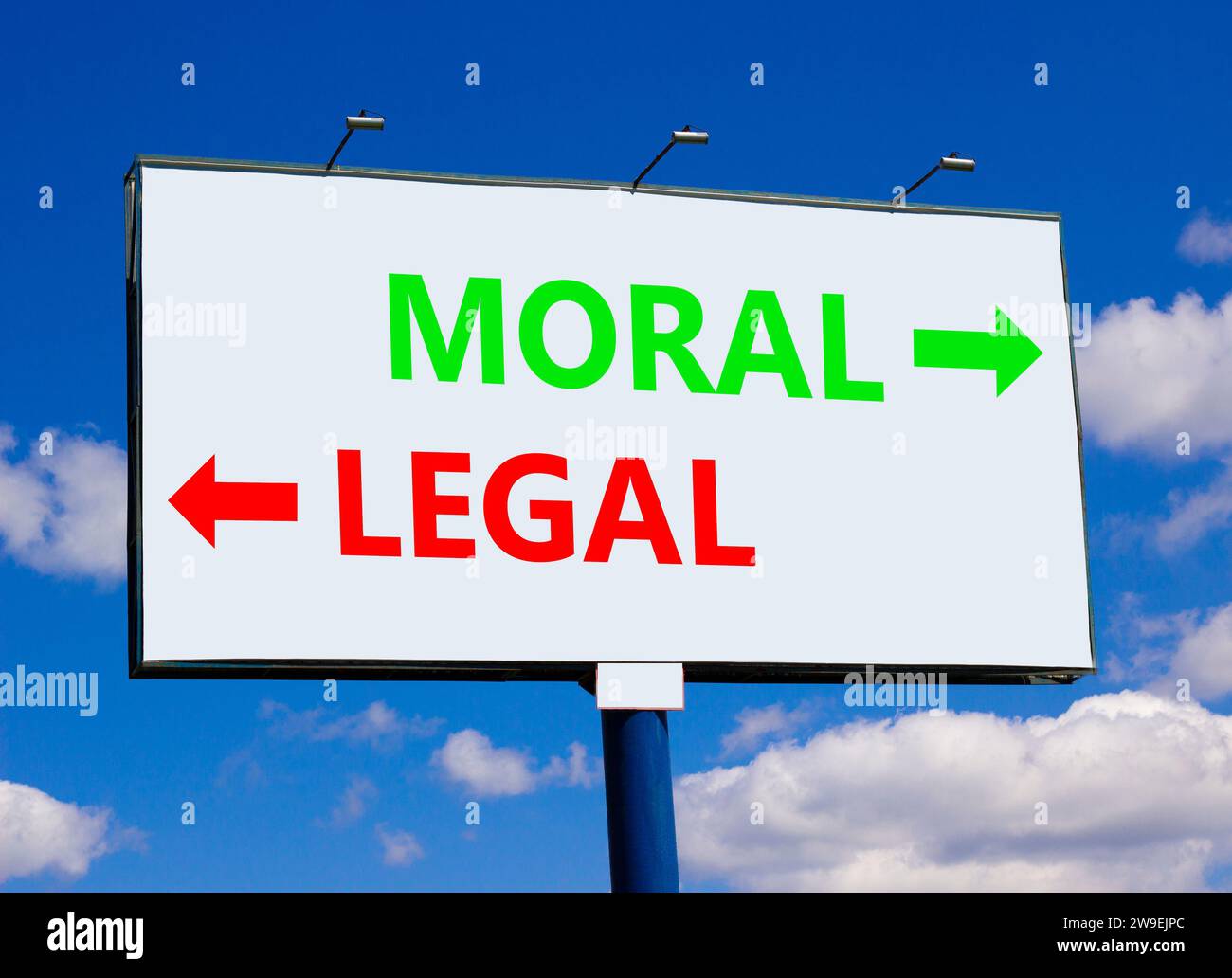Moral or legal symbol. Concept word Moral or Legal on beautiful ...
