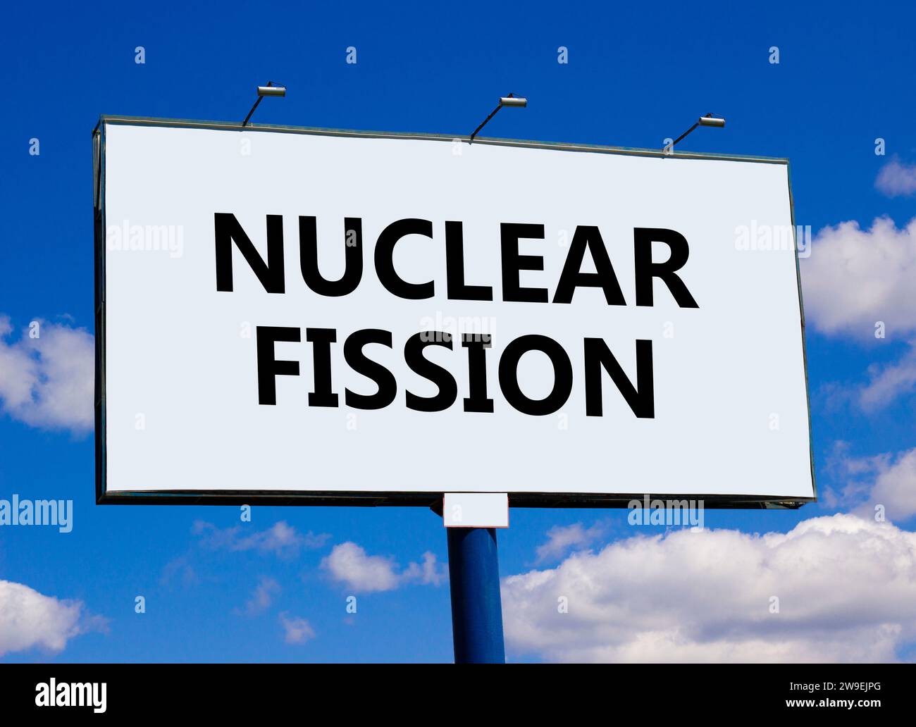 Nuclear fission symbol. Concept words Nuclear fission on beautiful big ...