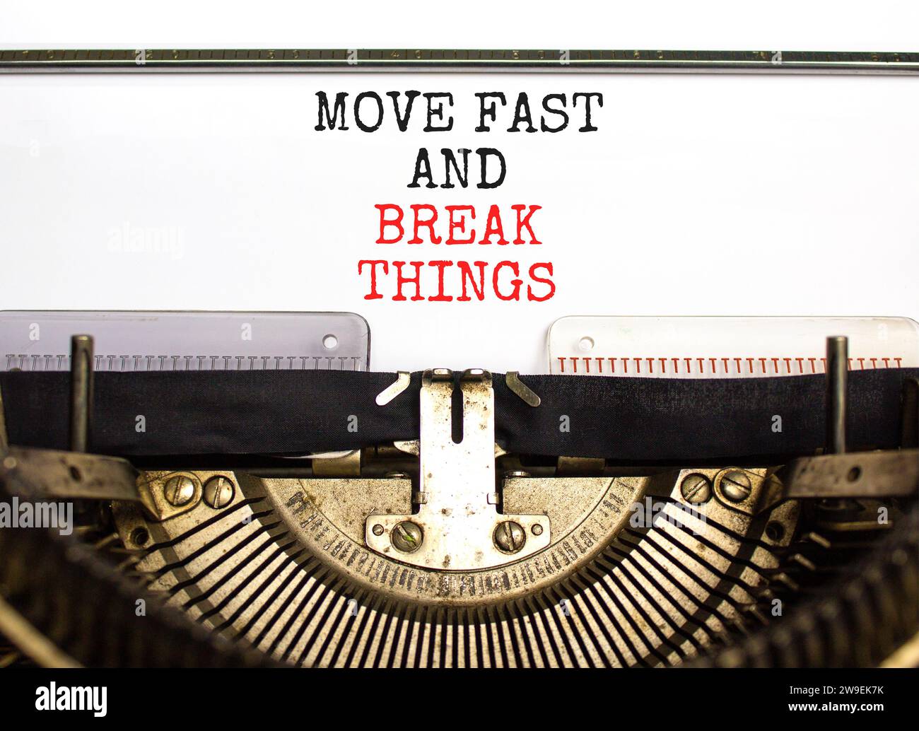 Move fast and break things symbol. Concept words Move fast and break ...