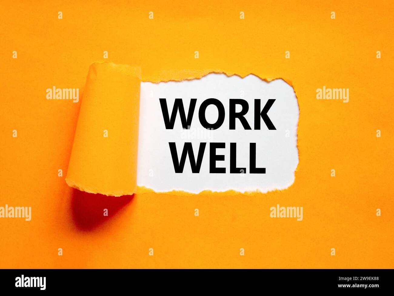 Work well symbol. Concept words Work well on beautiful white paper ...
