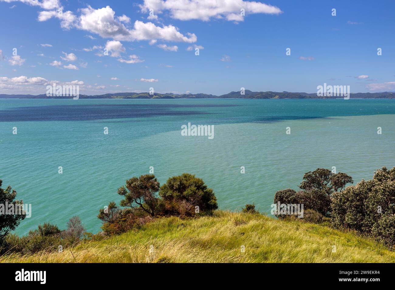 Scenic view of the Tamaki Strait from the Whakakaiwhara Pā historic ...