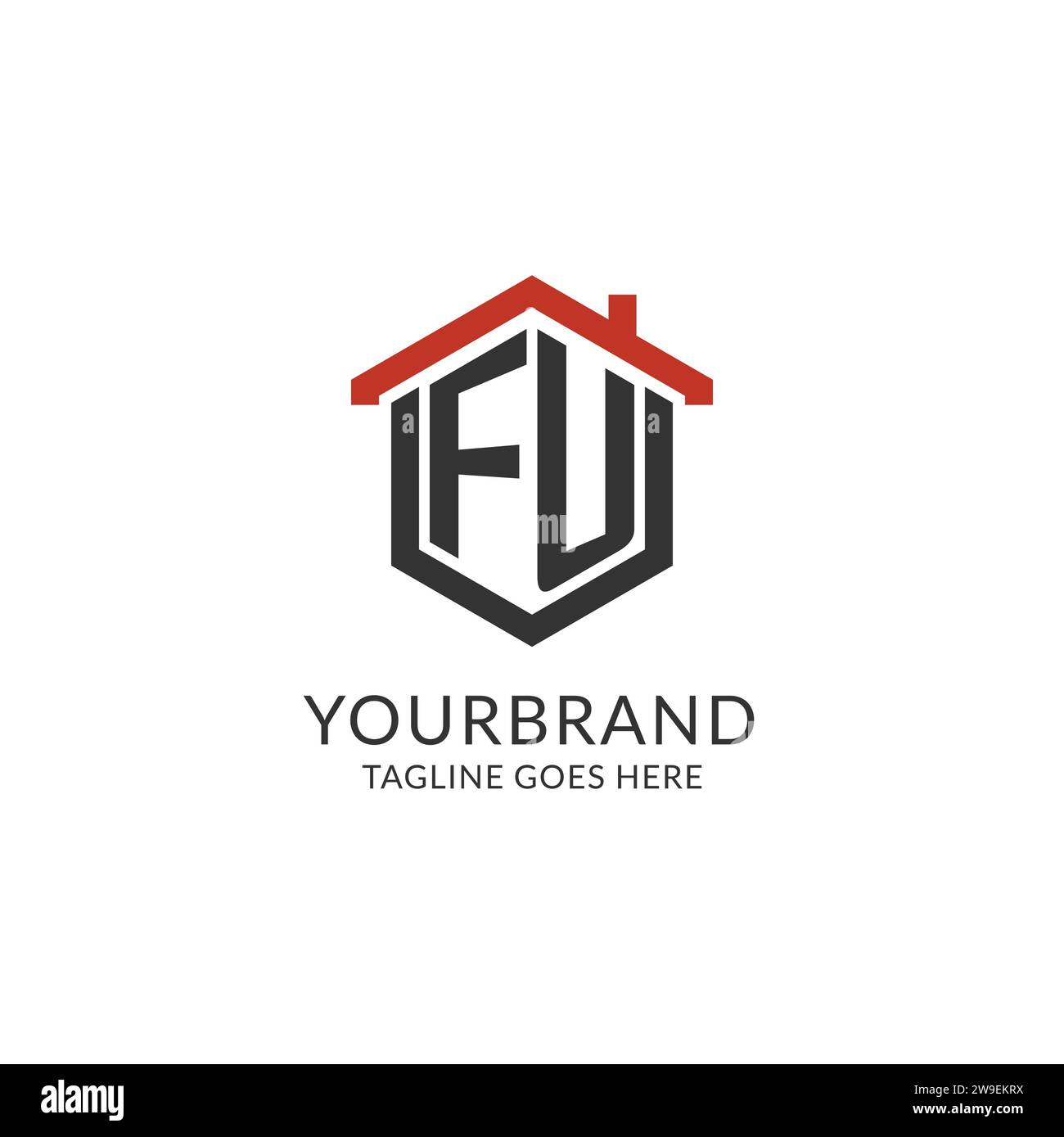 Fu monogram Stock Vector Images - Alamy