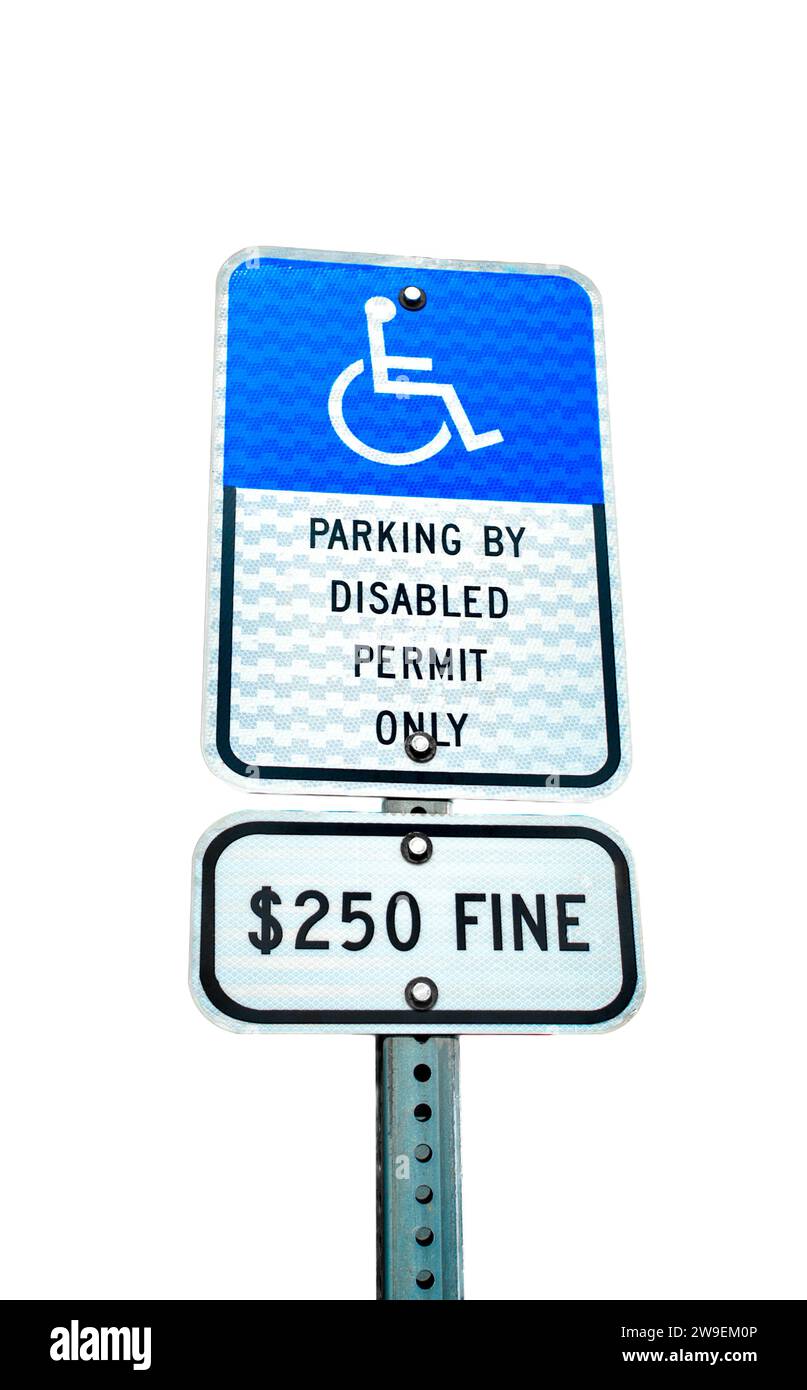 Outdoor car parking by disabled permit only handicapped symbol icon ...
