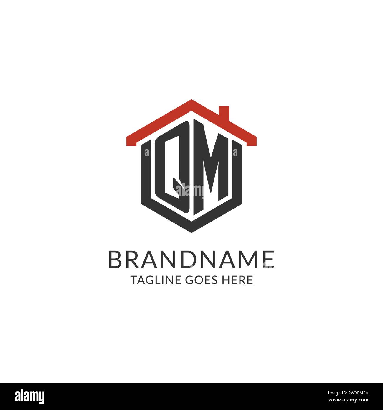 Qm minimal logo hi-res stock photography and images - Alamy