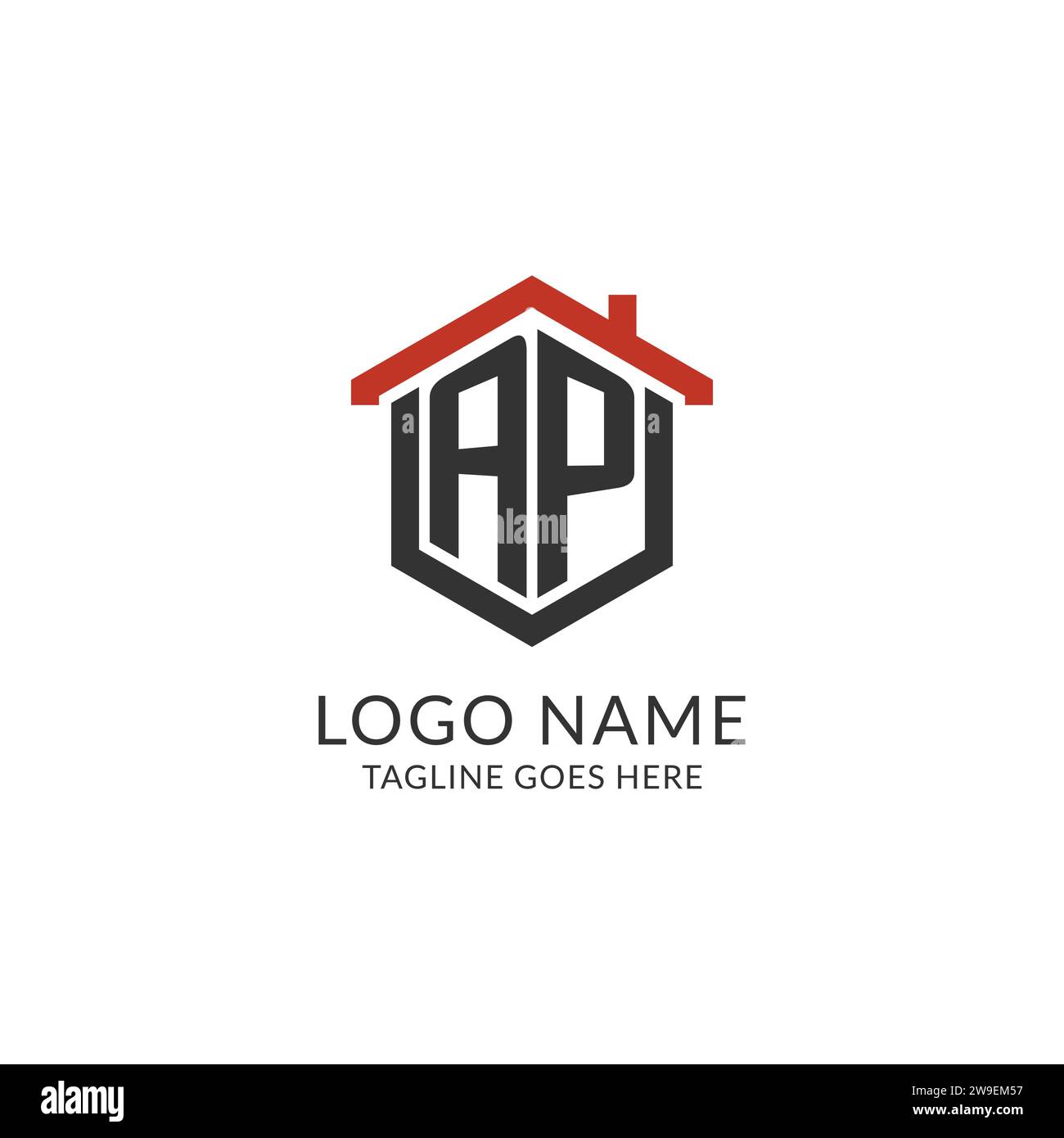 Logo initial letters ap vector vectors hi-res stock photography and ...