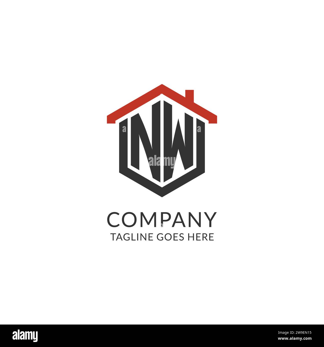Nw minimal logo Stock Vector Images - Alamy
