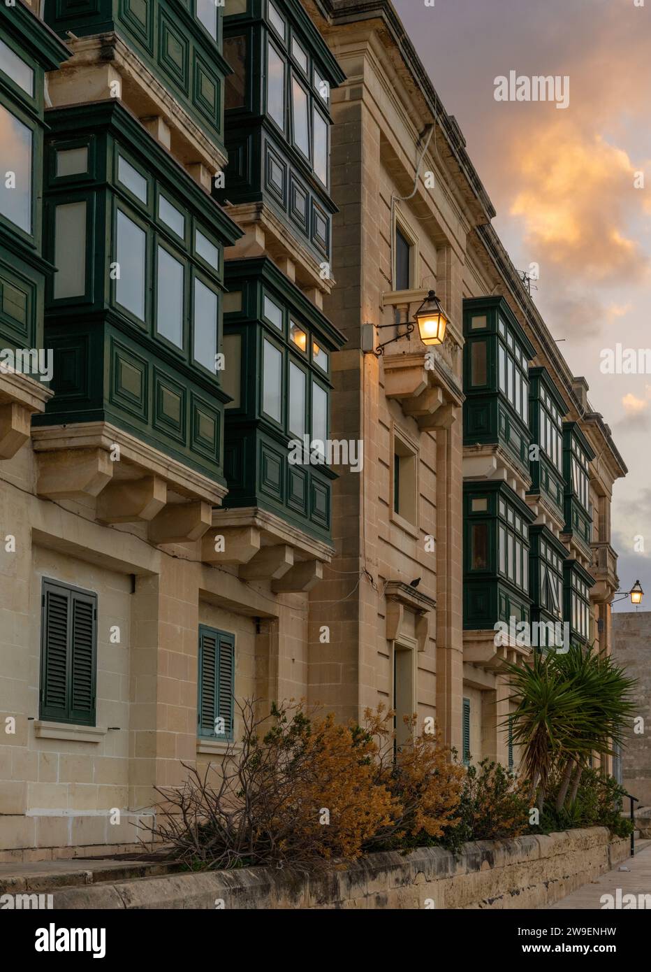 Valletta, Malta - 23 December, 2023: view of the typical colourful ...