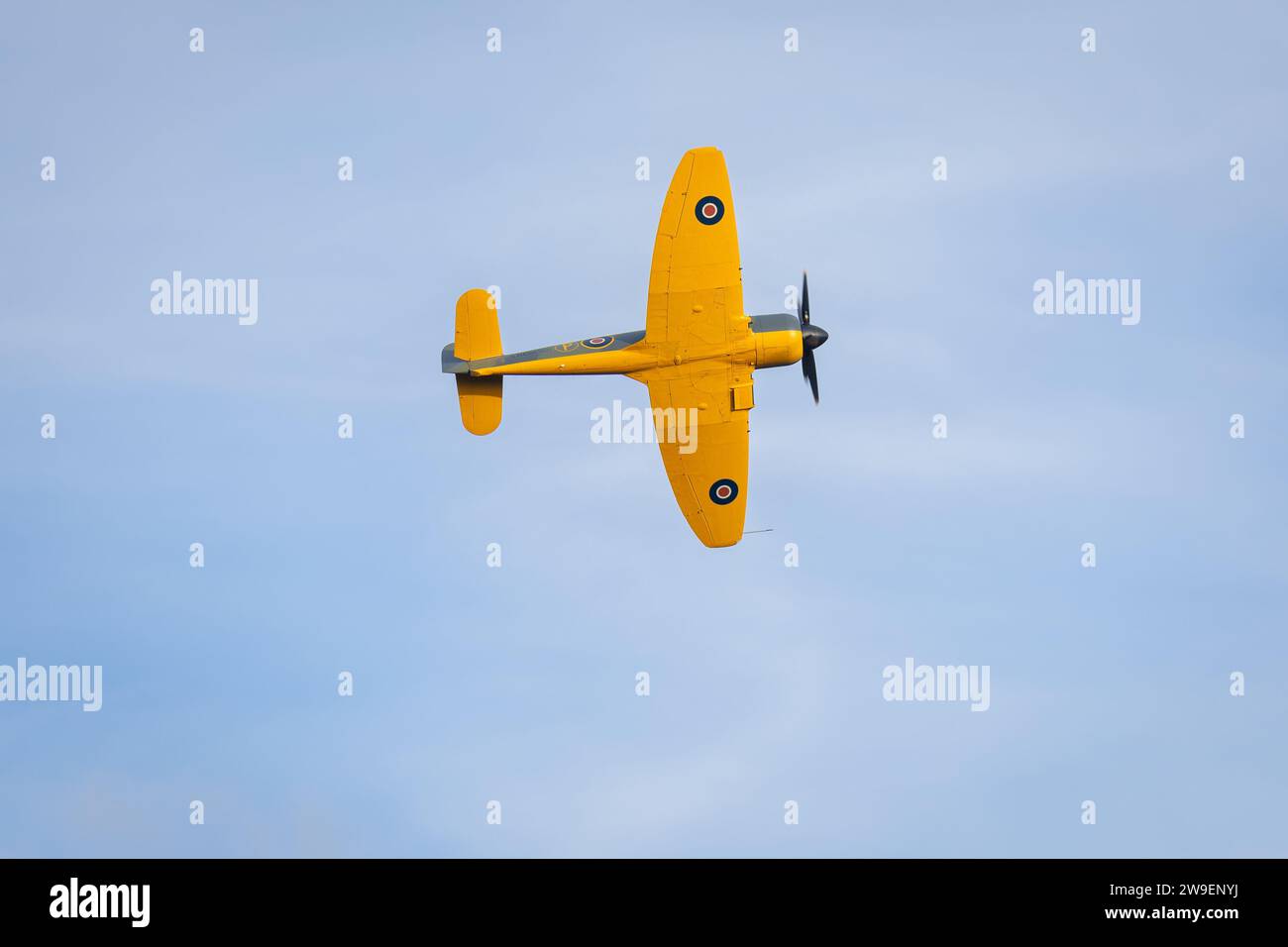 Hawker Fury Mk.II SR611 (G-CBEL) airborne at Shuttleworth Race Day ...