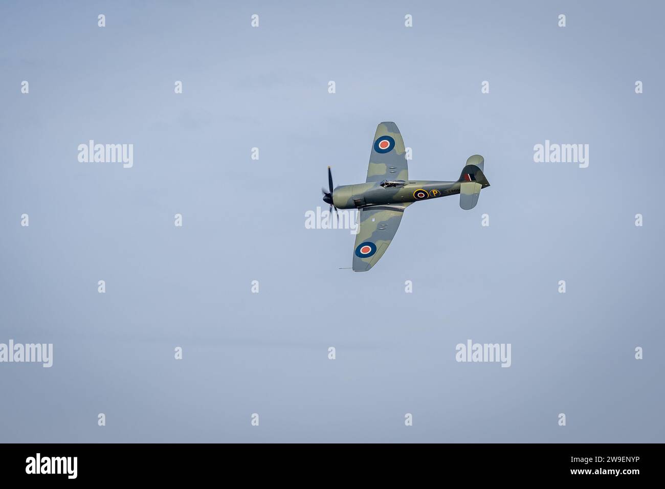 Hawker Fury Mk.II SR611 (G-CBEL) airborne at Shuttleworth Race Day ...