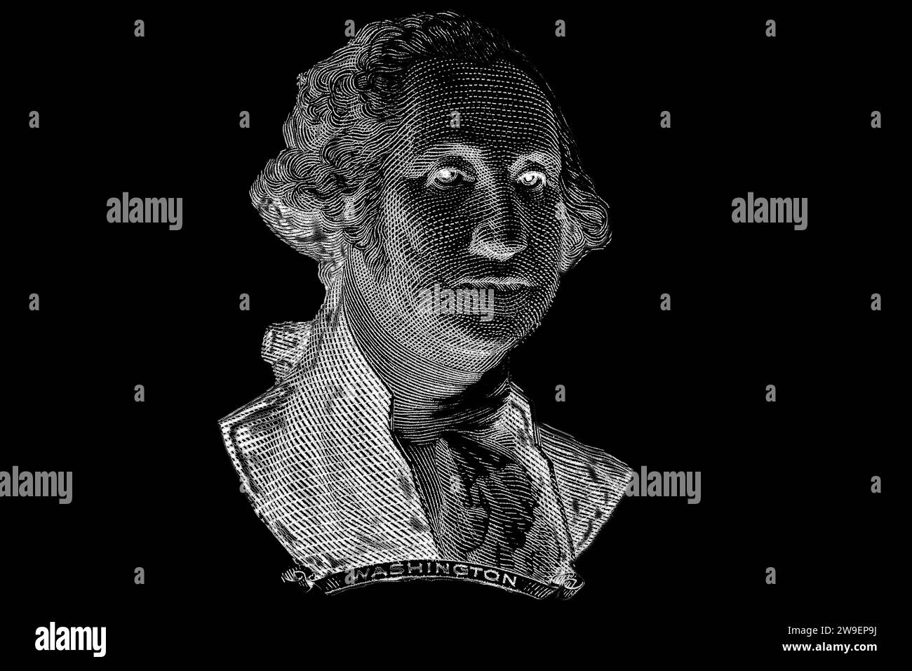 pencil drawing of a portrait of George Washington from American one ...