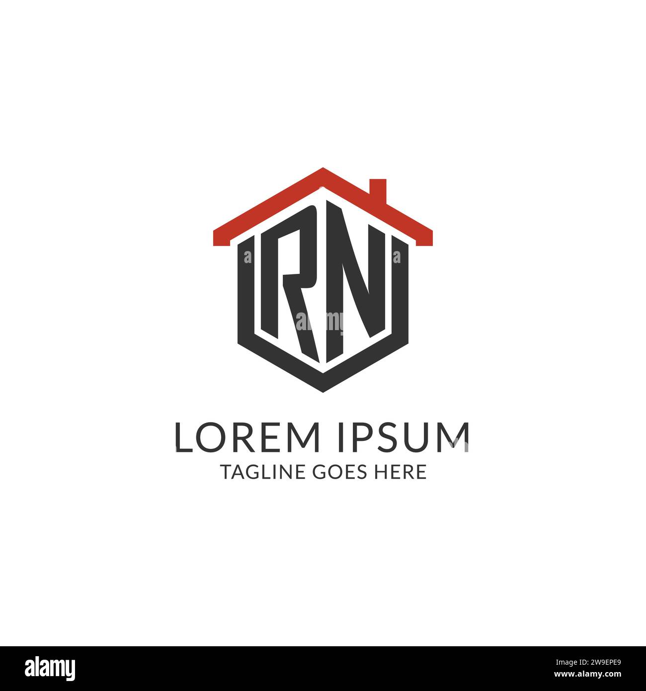 Rn minimal logo hi-res stock photography and images - Alamy