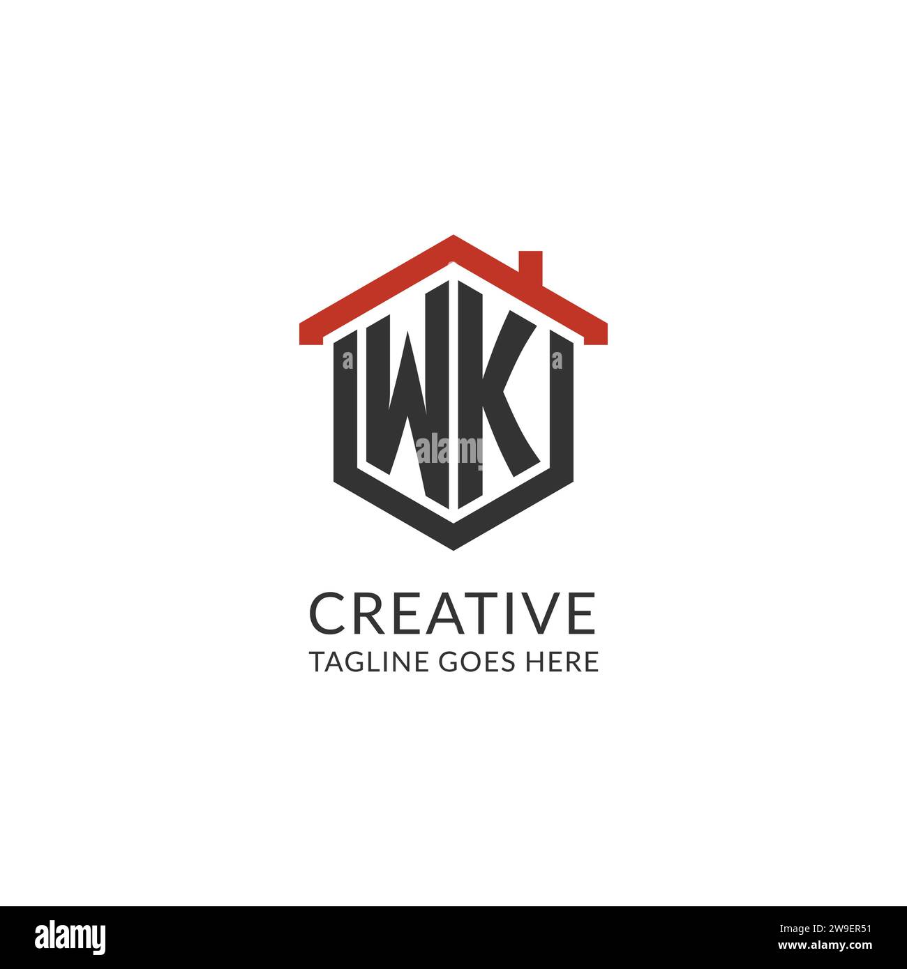 Wk minimal logo hi-res stock photography and images - Alamy