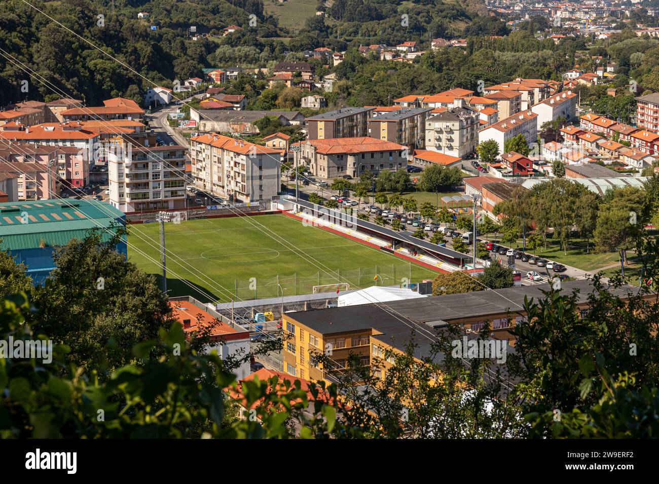 Laredo, Spain. Views of the San Lorenzo football stadium of Laredo from ...