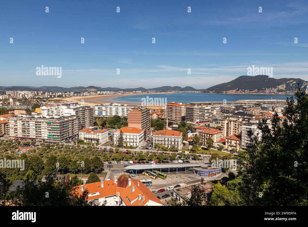 Laredo, Spain. Views of the Playa de la Salve, longest beach in ...