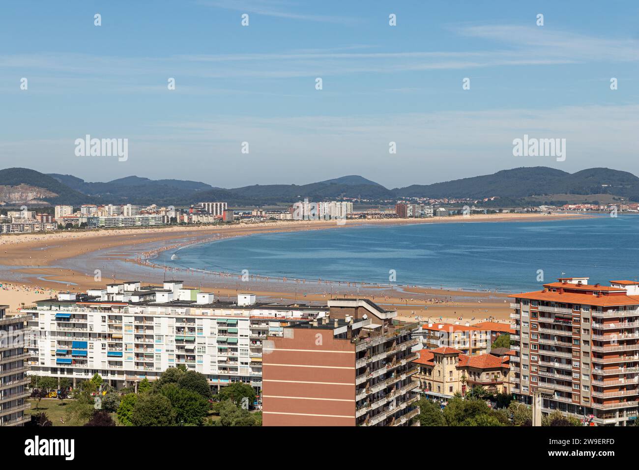 Laredo, Spain. Views of the Playa de la Salve, longest beach in ...