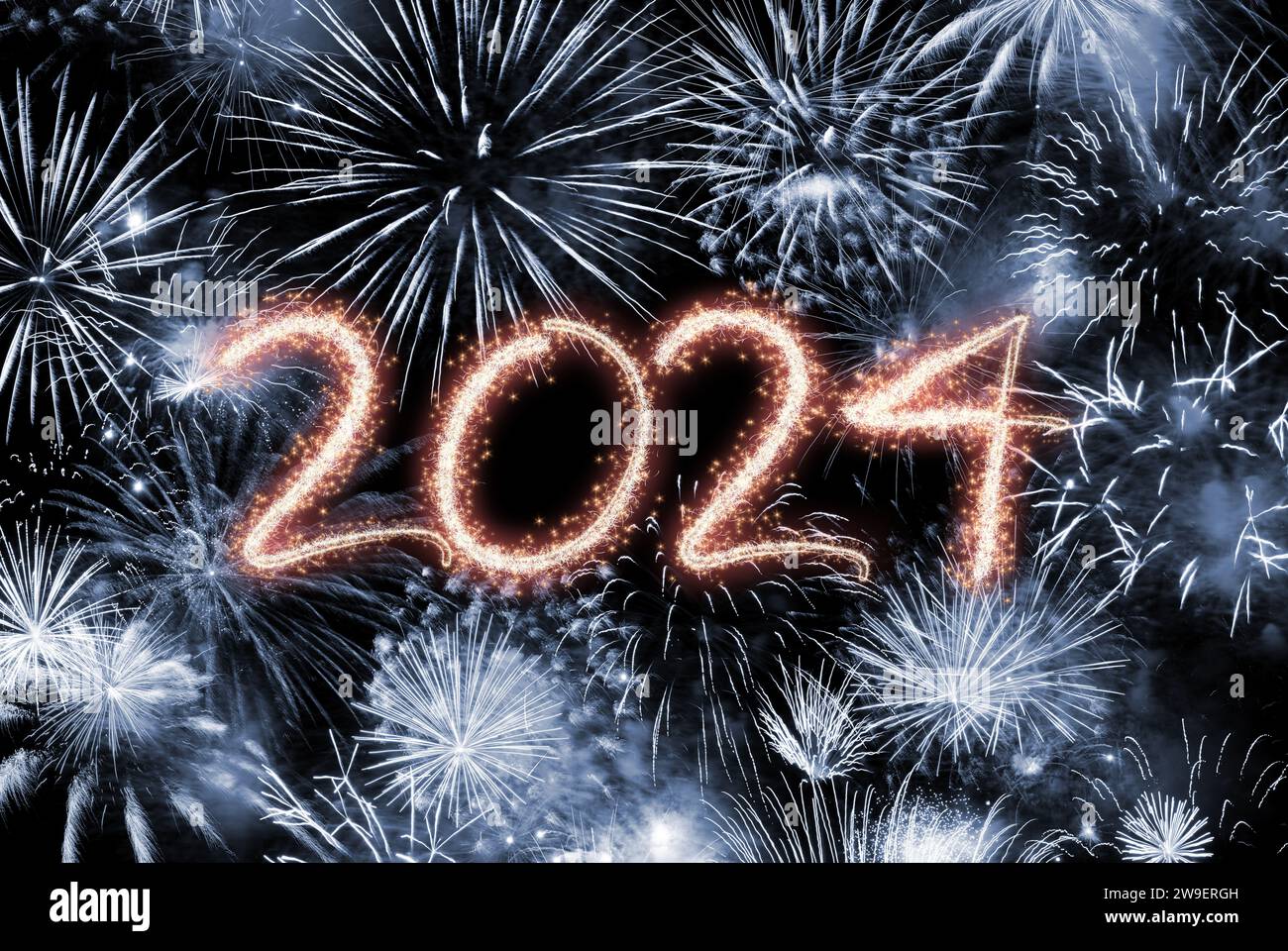 Vibrant and dazzling fireworks display celebrating the arrival of 2024 ...