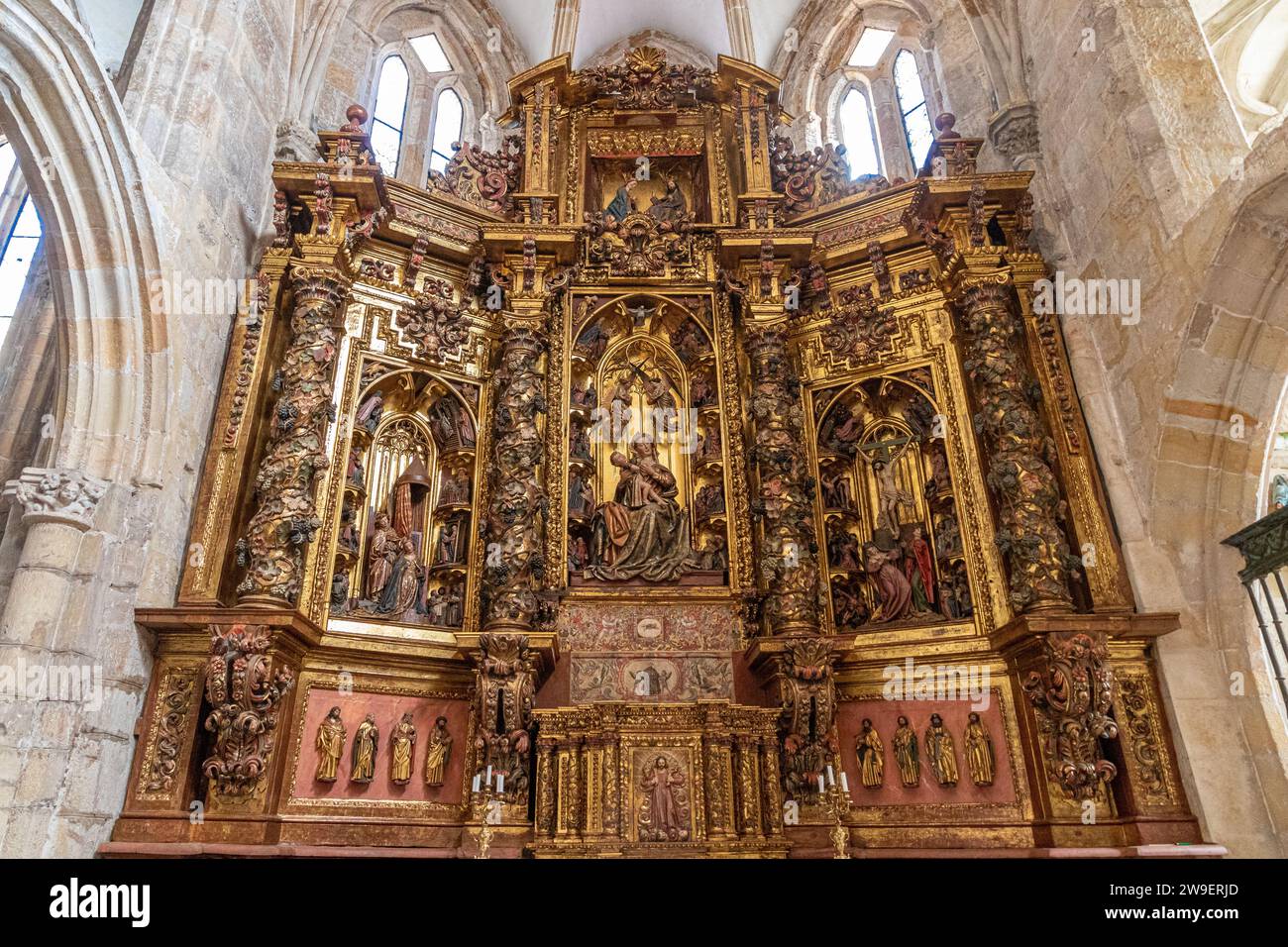 Laredo, Spain. The Retablo de Belen (Bethlehem Altarpiece) inside the ...