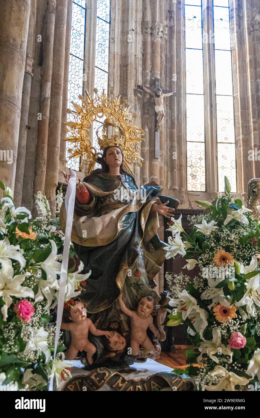 Laredo, Spain. Inside the Iglesia de Santa Maria de la Asuncion (Church ...