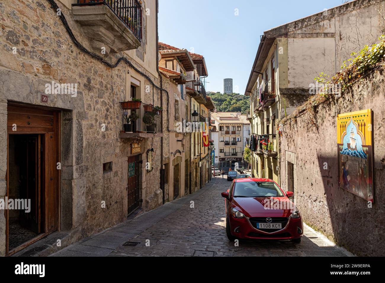 Laredo, Spain. The Santa Maria street in the Old Town Stock Photo - Alamy