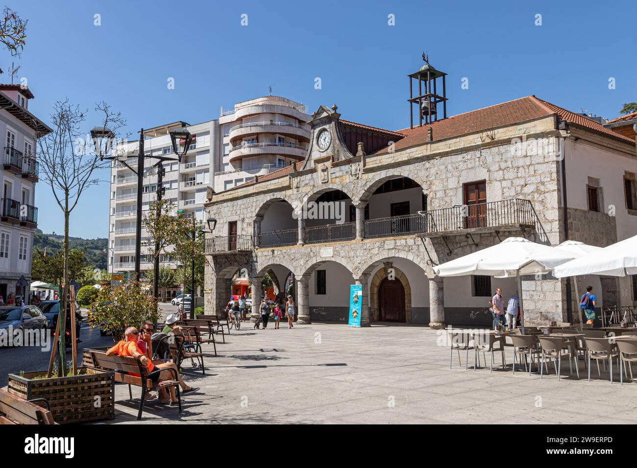 Laredo, Spain. Town Hall in the Old City Stock Photo - Alamy